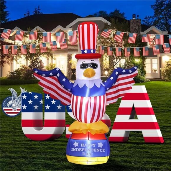 Holiday | 4th Of July 8ft Eagle Inflatable Decoration With Builtin Led ...